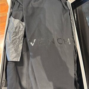 Givenchy | Shoes | Black Kneehigh Boots With Silver Logo | Poshmark